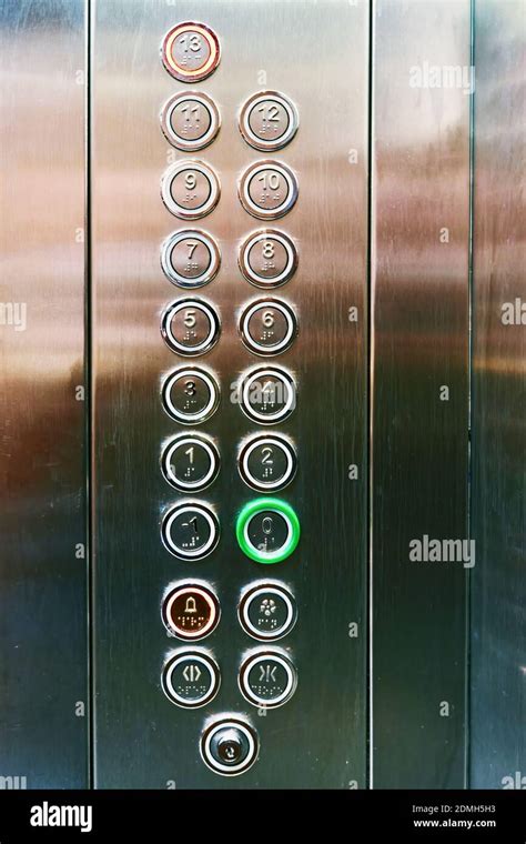 Vintage Elevator Buttons Panel