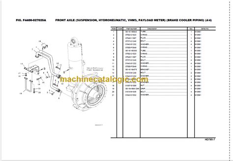 Komatsu Hd785 7 Engine Parts Book Machine Catalogic