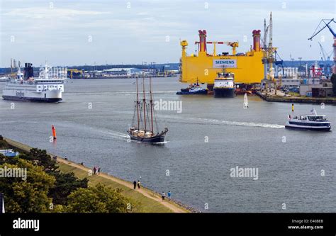 The Sylwin Alpha Converter Platform Is Seen At The Quay Of Nordic Yards