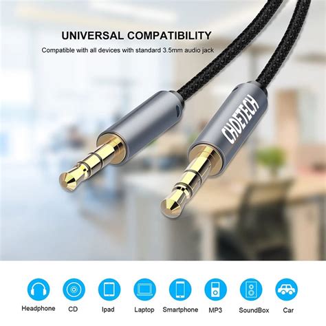 Choetech Aux002 35mm 12m Male To Male Audio Gold Plated Aux Cable