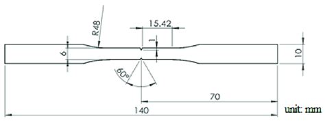 The Notched Tensile Test Specimen Download Scientific Diagram