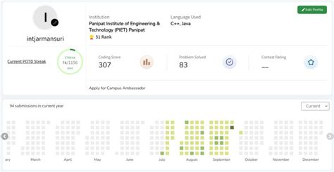 intjar mansuri on linkedin geekstreak2024 deutschebank geeksforgeeks potd dsa codingjourney…