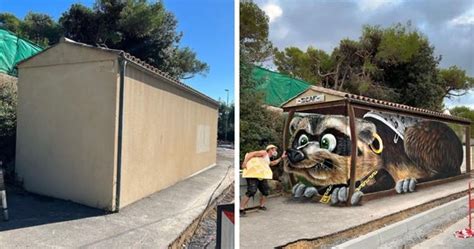 რეალისტური გრაფიტები ფრანგი მხატვრის 15 წარმოუდგენელი ნახატი