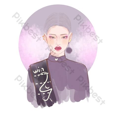 손으로 그린 패션 사진 일러스트 Png Psd 무료 다운로드 Pikbest