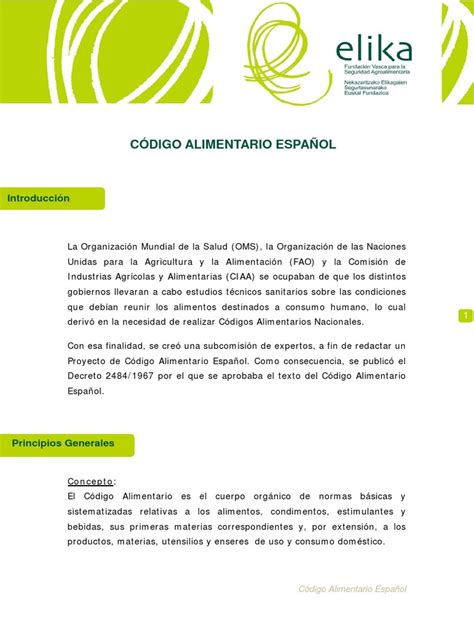 7 Código Alimentario Español Pdf Alimentos Nutrición