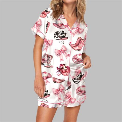 Girly Coquette Western Pajama Set For Women Grishko