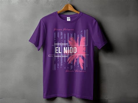 El Nido Palawan Philippines Tropical Palm Trees Graphic T Shirt Beach Vacation Souvenir Summer