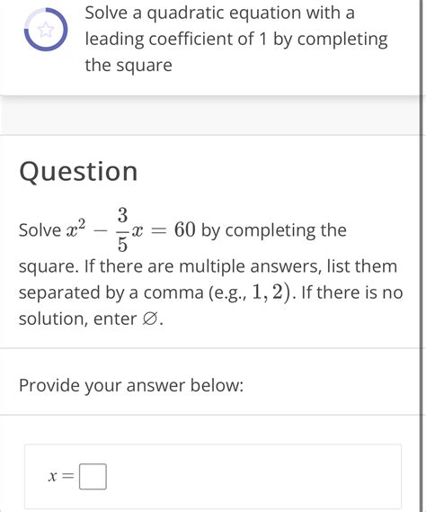 Solved Solve A Quadratic Equation With A Leading Coefficient