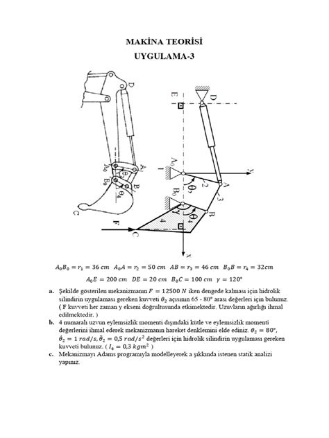 Makina Teorisi Uygulama 3 Pdf