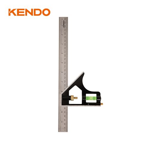 Kendo Metric And Inch Combination Square Protractor Head With 45 Degree And 90 Degree Precision