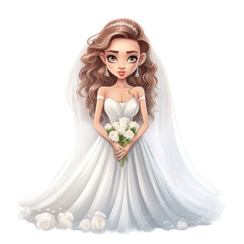 Bride Wedding Cartoon Illustration Wedding Clipart Cartoon Clipart