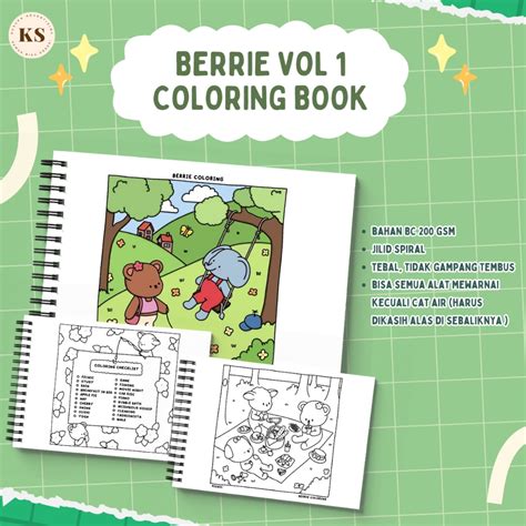 Jual Berrie Vol 1 Coloring Book Cozy Healing Coloring Book For Adults