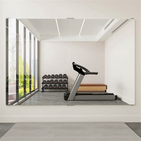 Brivue Home Gym Mirror 2 Pcs X 48 X 36 Frameless Wall Mirrors Shatterproof Glassless Nano