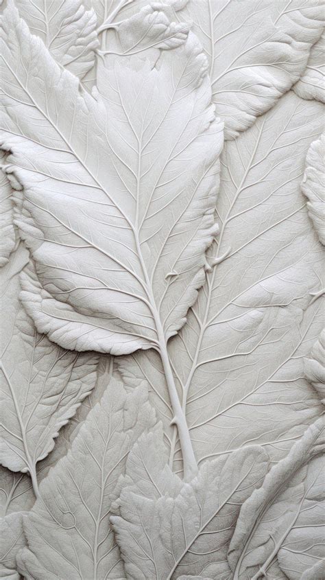 Monochrome Leaf Pattern Plant Background