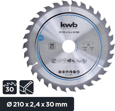 Kwb Cirkelzaagblad Voor Zacht En Hard Hout Meubelplaat 210x30 Mm Bol