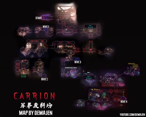 攻略心得 《红怪腐肉carrion》全地图 遗传物质获取位置 附全收集视频 Nga玩家社区