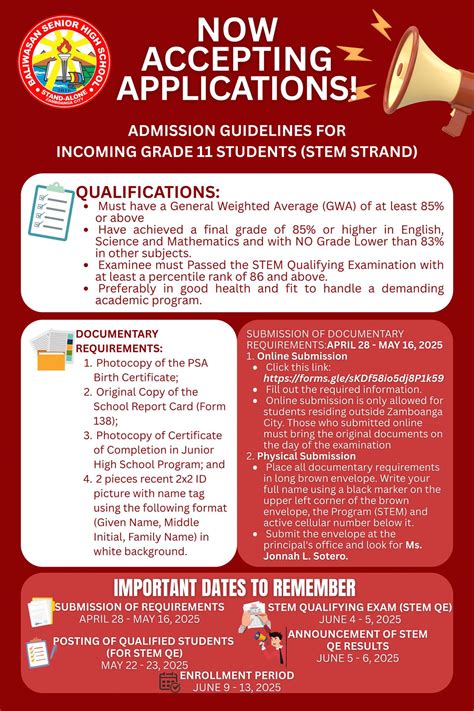 Baliwasan 𝐁𝐒𝐇𝐒 𝐒𝐓𝐄𝐌 𝐀𝐃𝐌𝐈𝐒𝐒𝐈𝐎𝐍 𝐀𝐍𝐍𝐎𝐔𝐍𝐂𝐄𝐌𝐄𝐍𝐓 For Incoming Grade 11