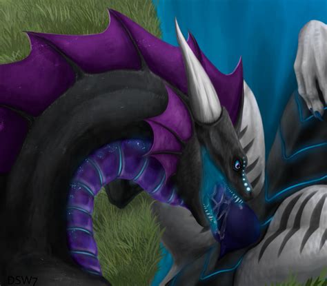 Rule 34 Ambiguous Gender Aquatic Dragon Black Body Black Scales Blue