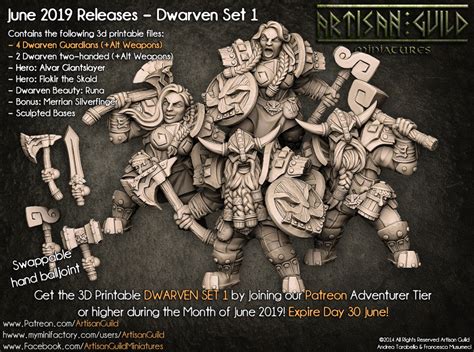 Dwarven Set Ag201906 3d Printable Model Stl 3d Kiee Shop