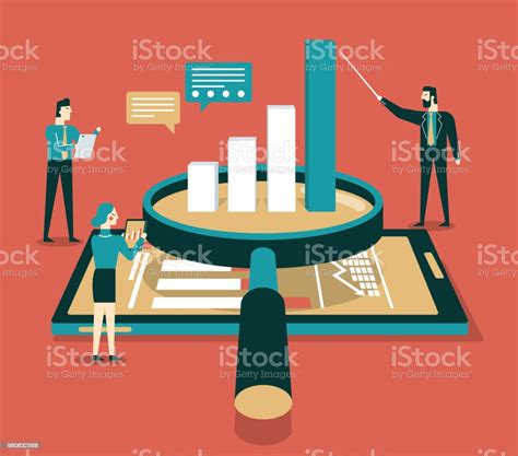 Data Analysis Flat Isometric Vector Concept Stock Illustration
