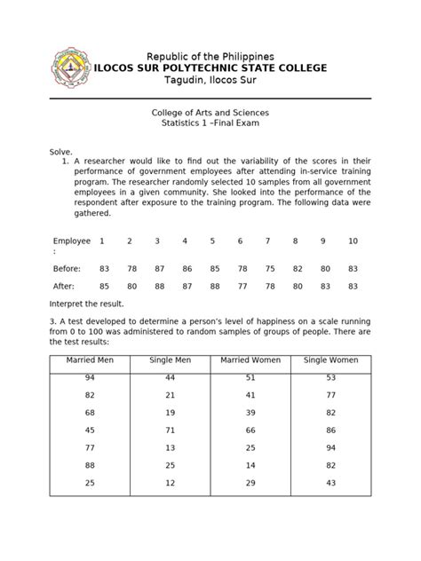 Stat 1 Final Exam Pdf
