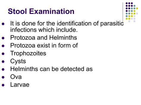 Stool Examination Ppt