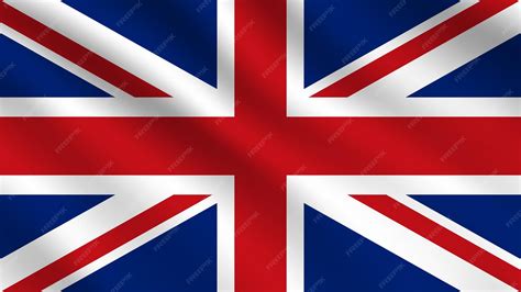 United Kingdom Realistic Flags Premium Vector
