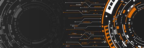 추상 통신 벡터 그림입니다 다양한 기술 적 요소와 넓은 공상 과학 블랙 배경 미래지향적인 서클은 혁신 개념을 설계합니다 질감에