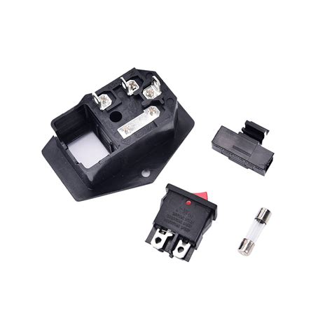 1pc Io Switch With Fuse 3 Pin Iec320 C14 Plug Ono Grandado