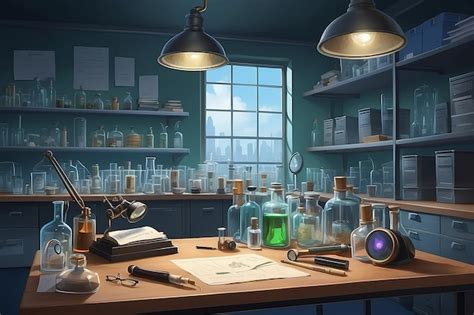 Premium Photo Engrossing Scene Corner Of Lab Dedicated To Forensics