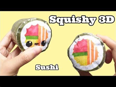 3d Paper Squishies Squishies Template Sushi Paper Squishy