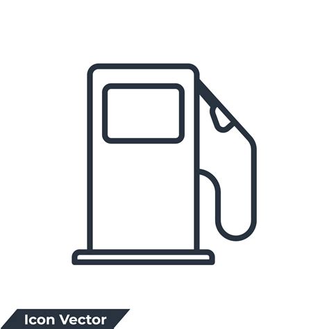 Gas Station Icon Logo Vector Illustration Fuel Pump Symbol Template