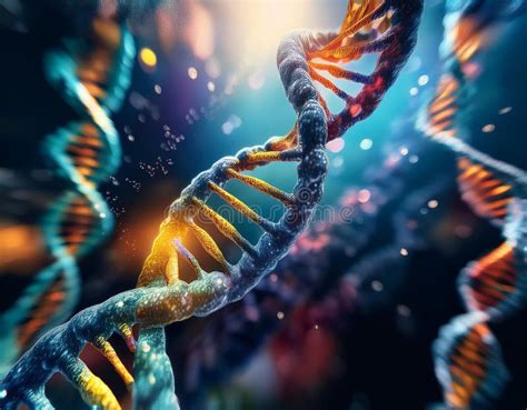 Structure Of Dna And Its Role In Genetic Research Featuring Symbols