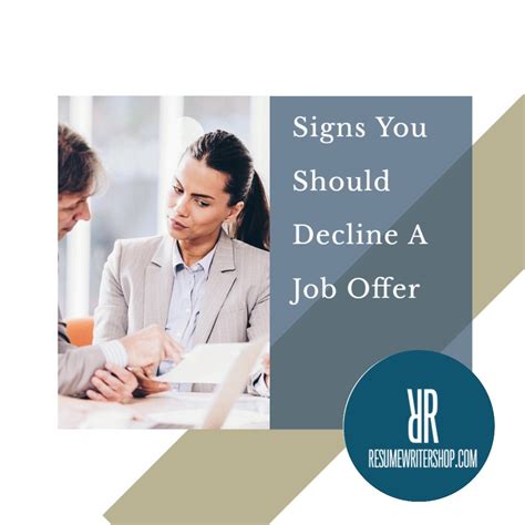 When To Decline A Job Offer
