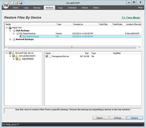 Simple Sql Backup Novabackup Support