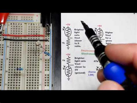 High And Low Side Ldr Voltage Divider Light Dependent Resistor Learning