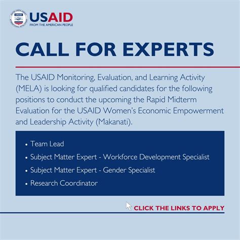 Usaid Monitoring Evaluation And Learning Activity On Linkedin 📢 Call