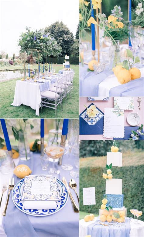 Royal Blue And Yellow Wedding Party