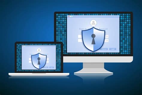 Concept Is Data Security Shield On Computer Or Labtop Protect Sensitive Data Internet Security