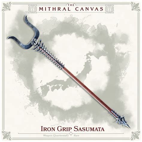 Oc Art Iron Grip Sasumata Quarterstaff The Mithral Canvas 5e R