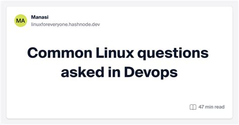 manasi deshmukh on linkedin common linux questions asked in devops