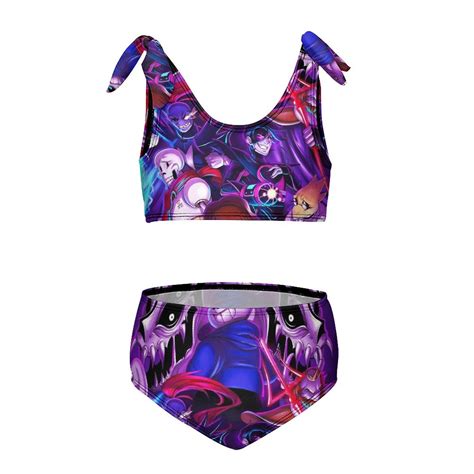 Undertale Sans Papyrus Frisk Girls Swimsuits Set 2pcs Summer Holiday