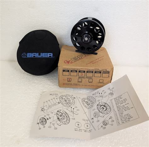 Bauer Mz3 Fly Reel Black With Box Care Breakdown Booklet And Storage