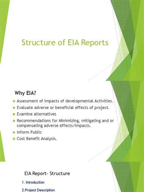 Structure Of Eia Report Pdf Environmental Impact Assessment
