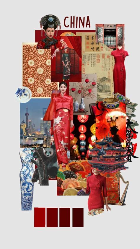 Red Color Mood Board