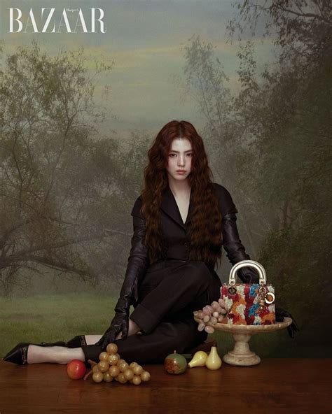 Han Sohee Magazine Photoshoot Dark Romantic Leather Jacket