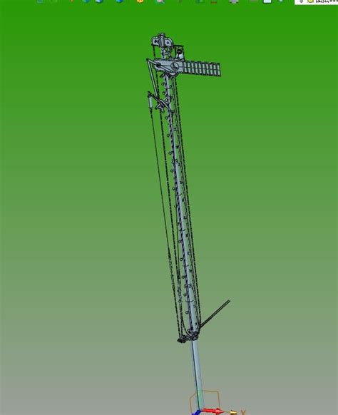 铁路手拉式无电煤油交通信号灯step模型图纸下载 懒石网