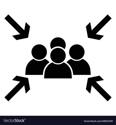 Assembly Point Sign Symbol Icon Royalty Free Vector Image