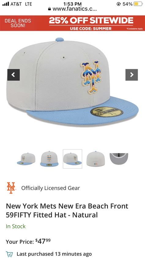 Snazzy Beach Mets Cap The Mets Police