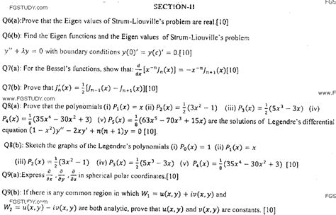 Msc Part 1 Physics Mathematical Methods Of Physics Past Paper 2019